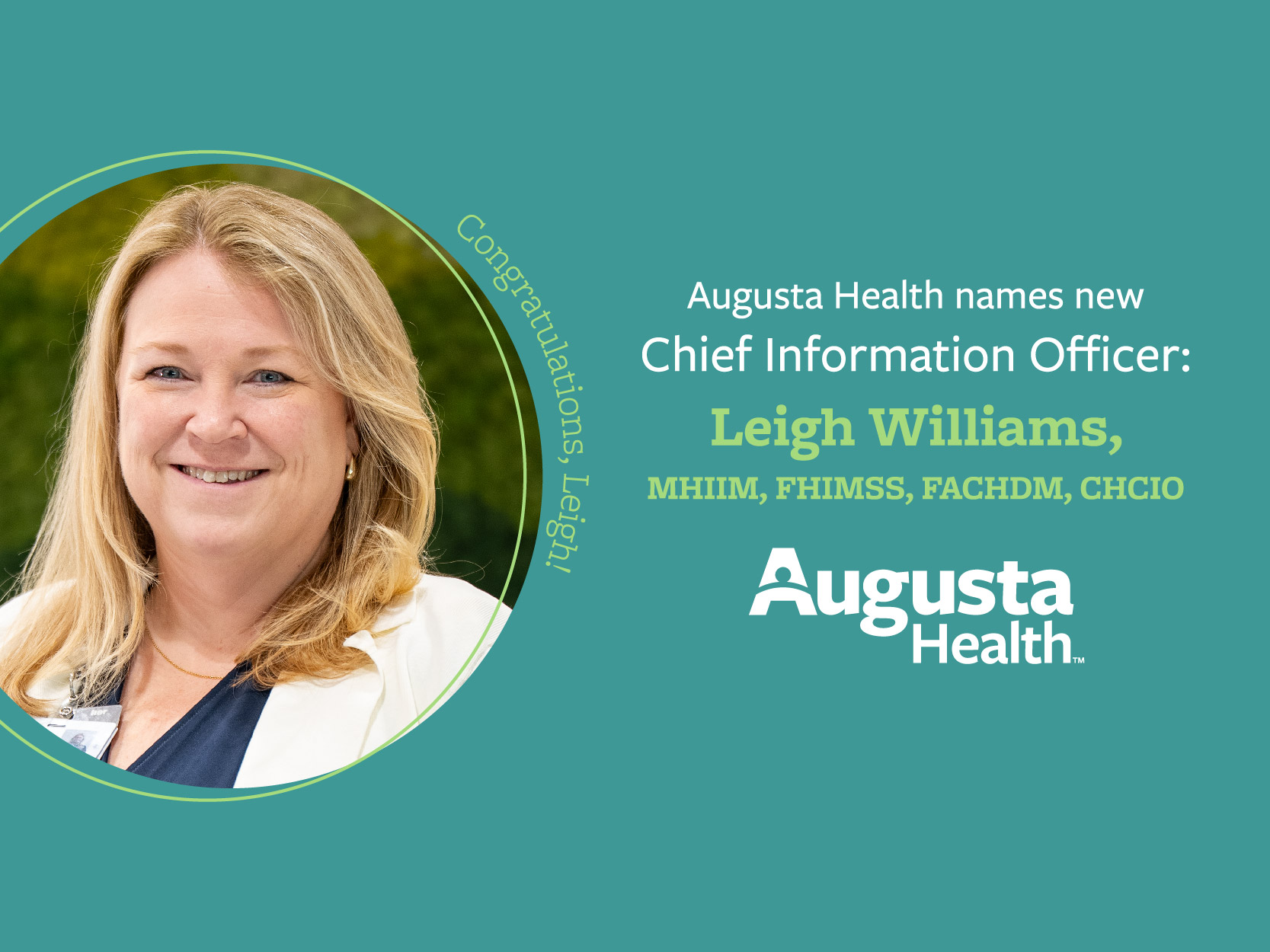 Augusta Health Appoints Leigh Williams as Vice President and Chief ...